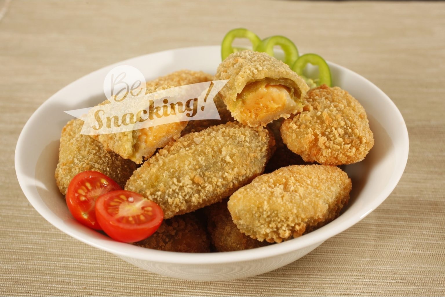 Breaded green pepper jalapenos cheddar - Volatys