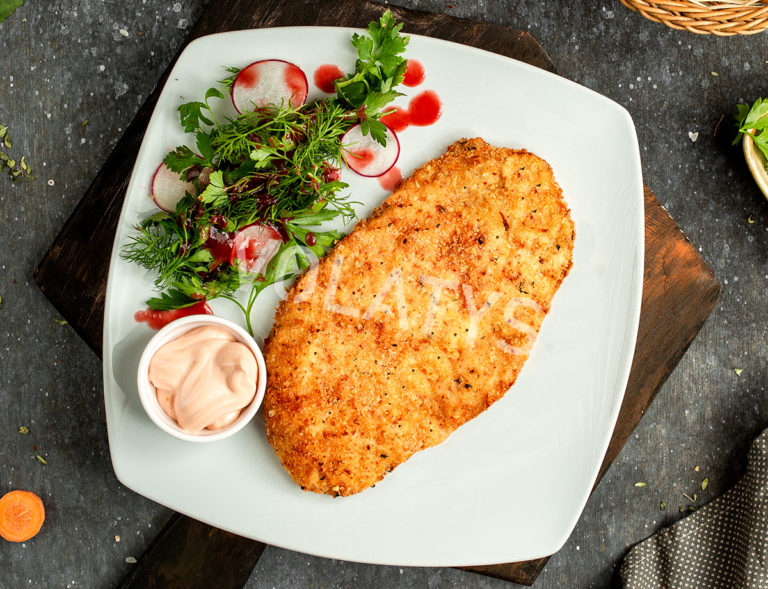 Cooked breaded chicken fillet with pepper - Volatys